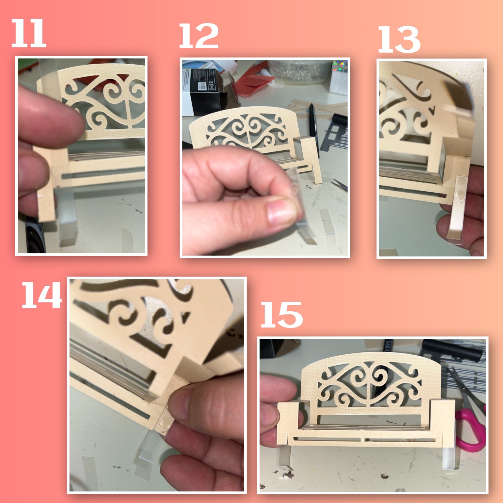 October Designer Challenge- Fall Garden Bench card – My Messy Craft Room