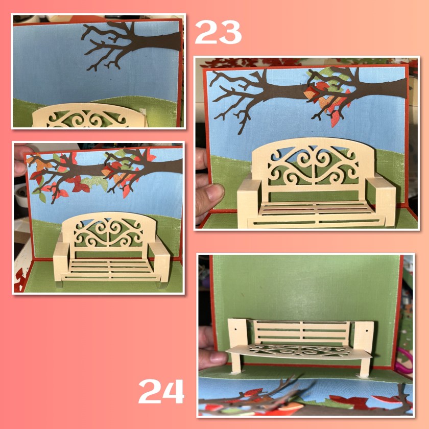 October Designer Challenge- Fall Garden Bench card – My Messy Craft Room