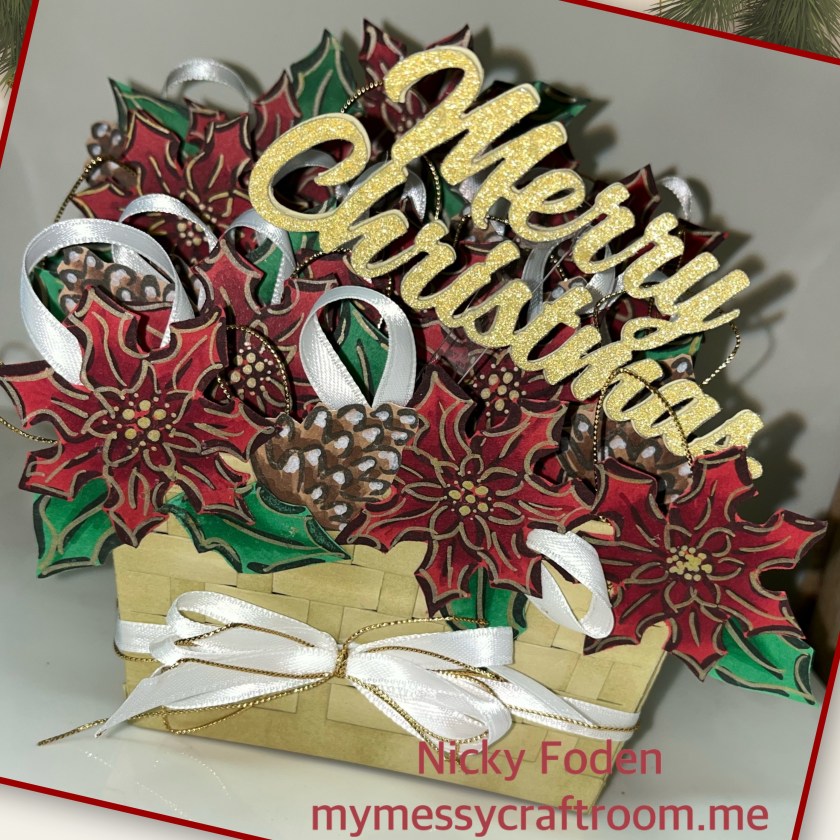 Basket Full of Poinsettias – My Messy Craft Room