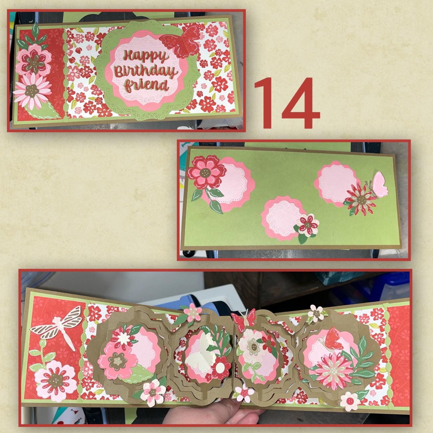 Double Paper Frames Slimline card – My Messy Craft Room