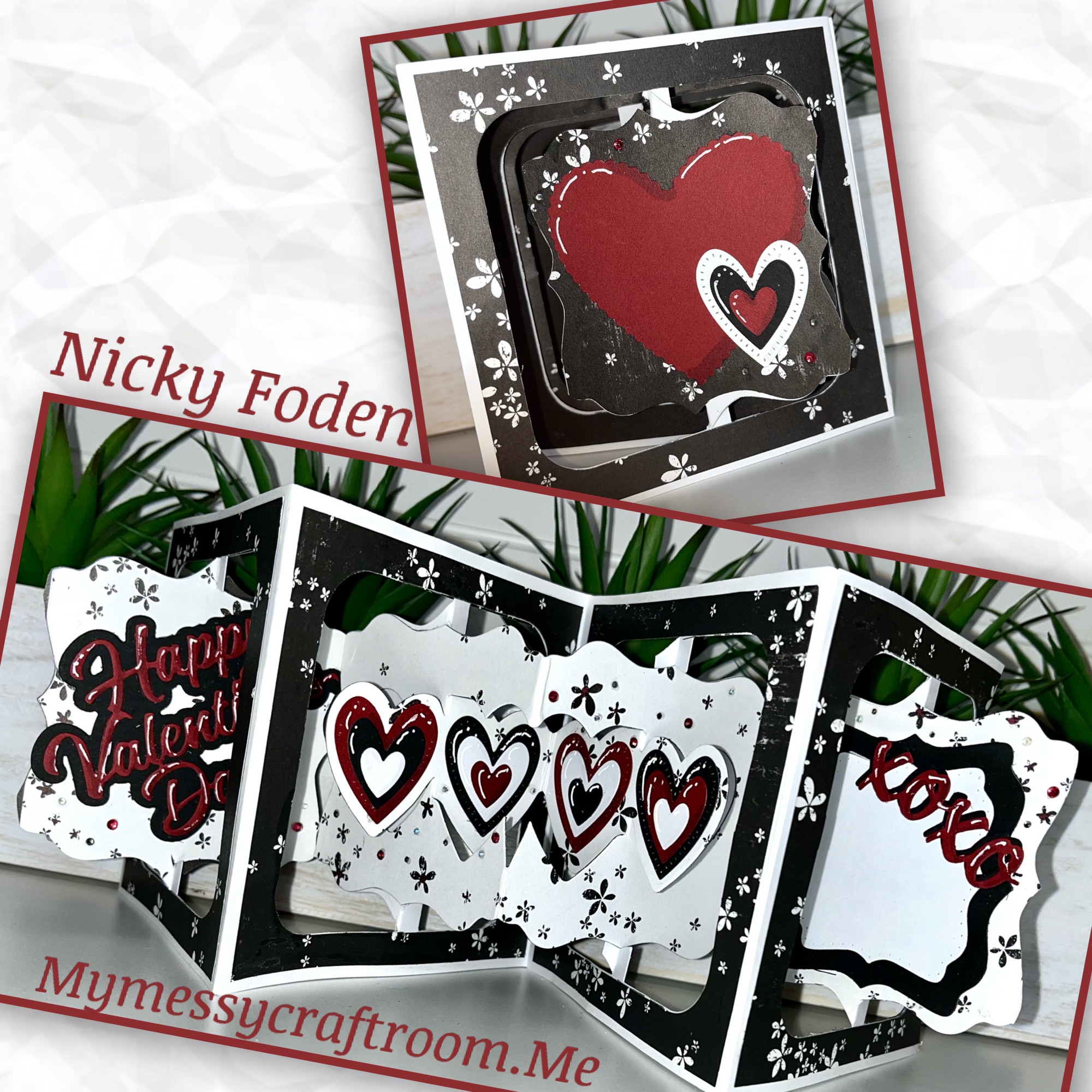 Fancy Heart Accordion Valentine. – My Messy Craft Room