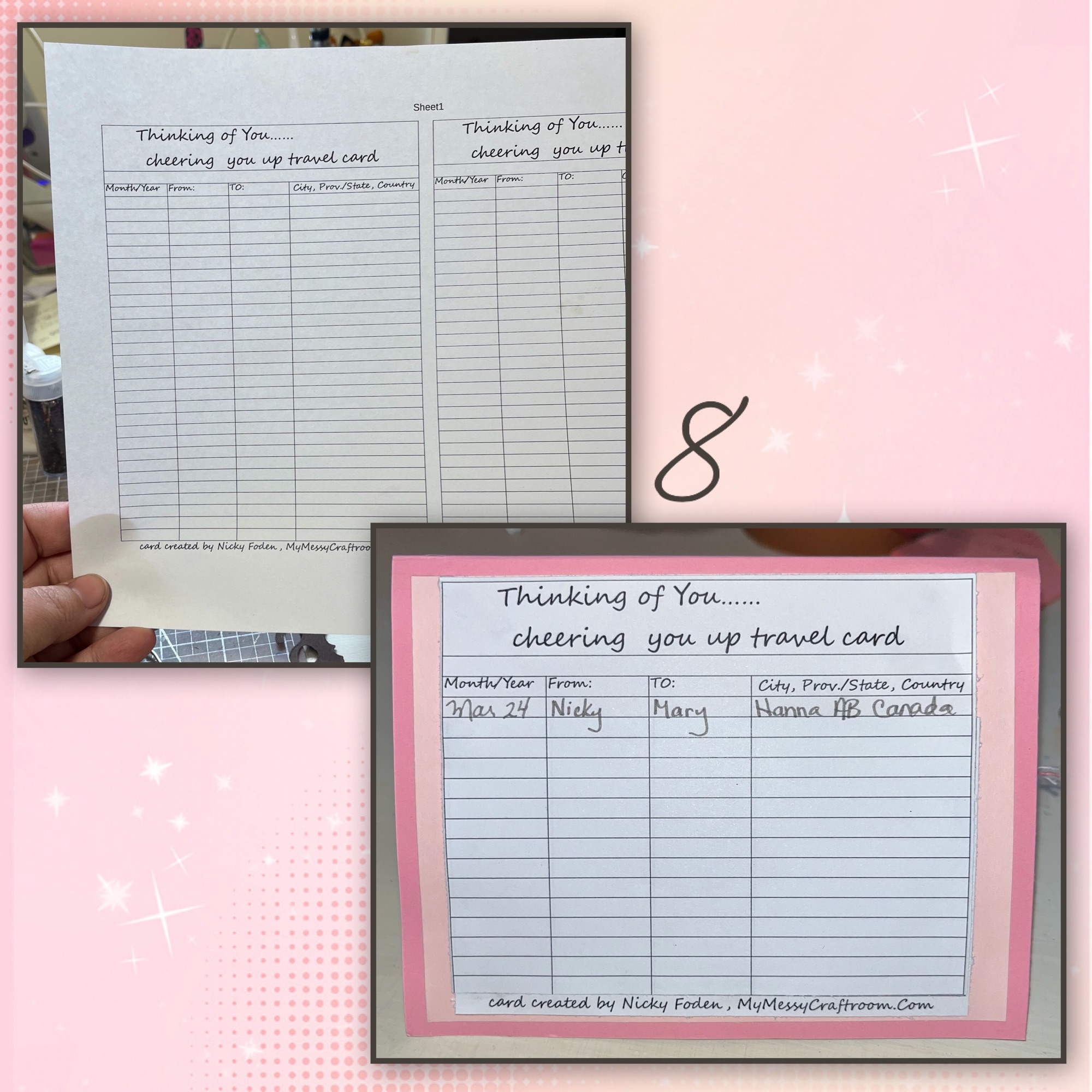 Sweet Day – travel card – My Messy Craft Room