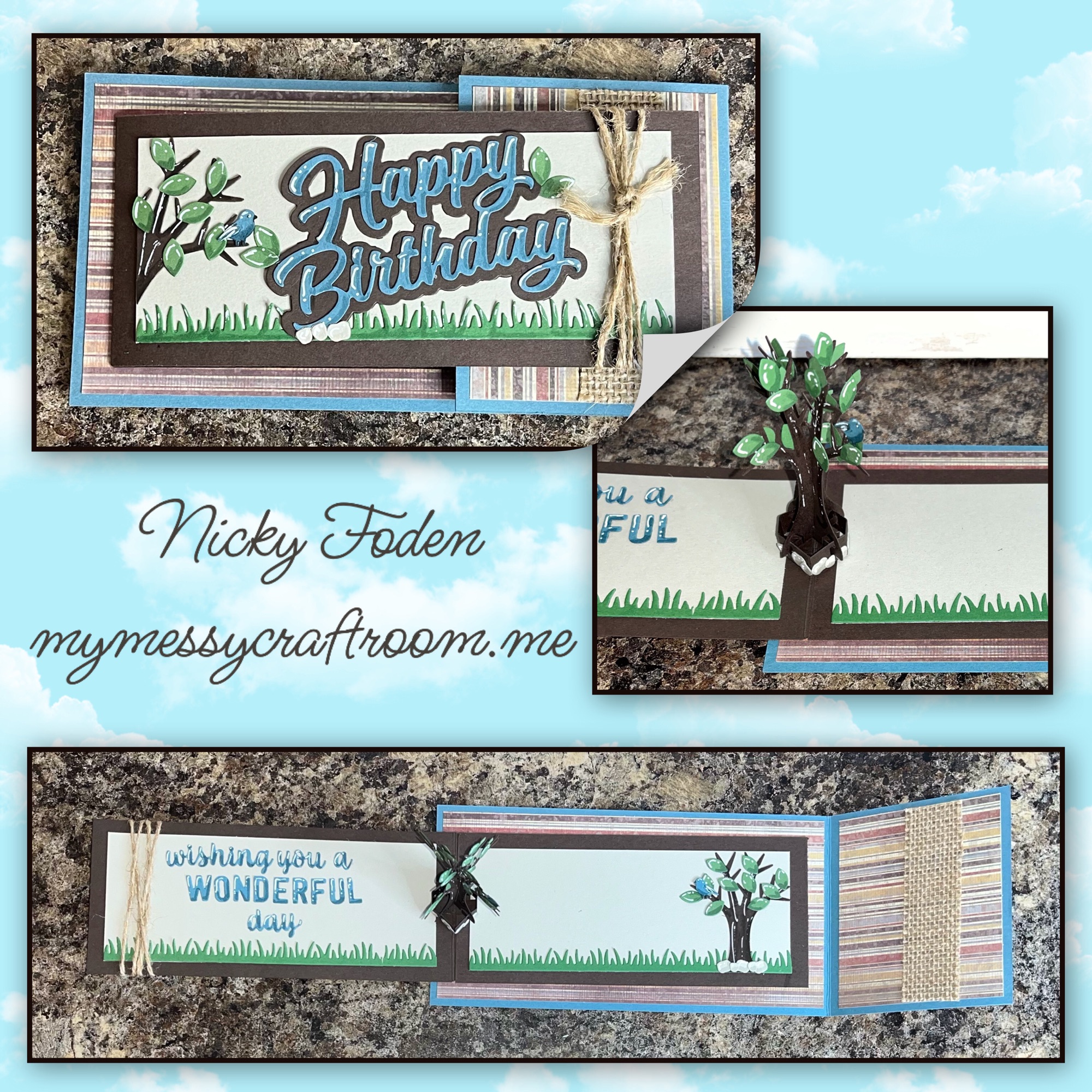 Joy Fold Pop Up Tree card. – My Messy Craft Room