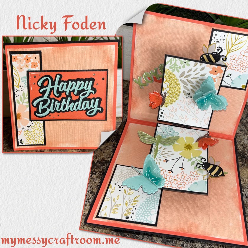 Vertical Double Wiggle Birthday Bugs card – My Messy Craft Room