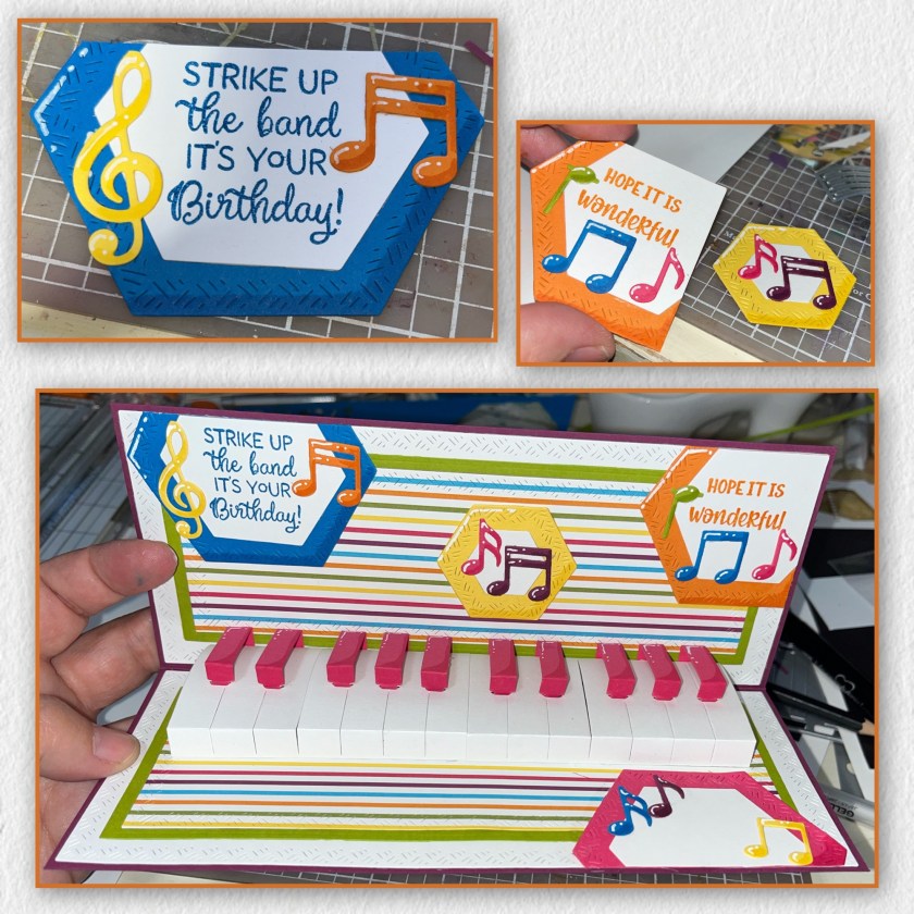 Pop Up Piano Keys Birthday card – My Messy Craft Room
