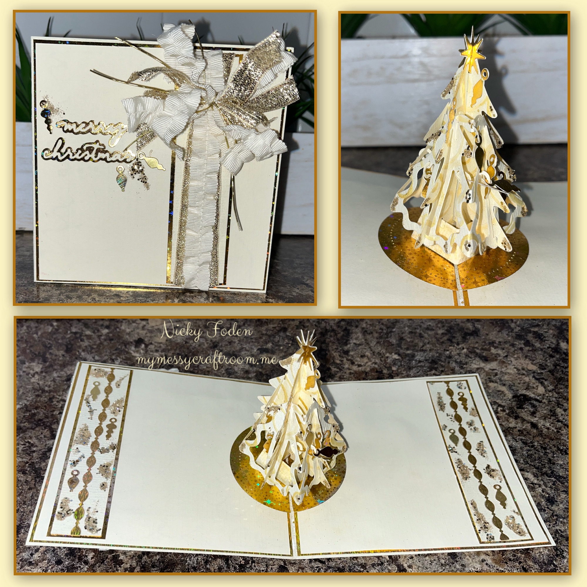Gold and Cream Christmas Tree – My Messy Craft Room